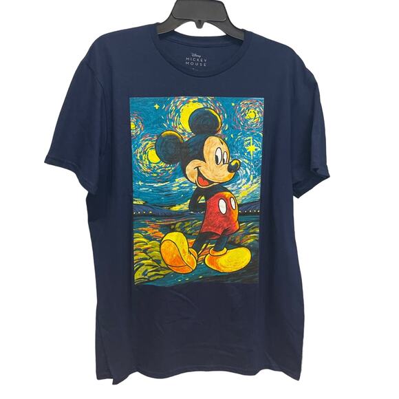 Disney | Shirts | New Disney Mens 2x Mickey Mouse Van Gogh Starry ...
